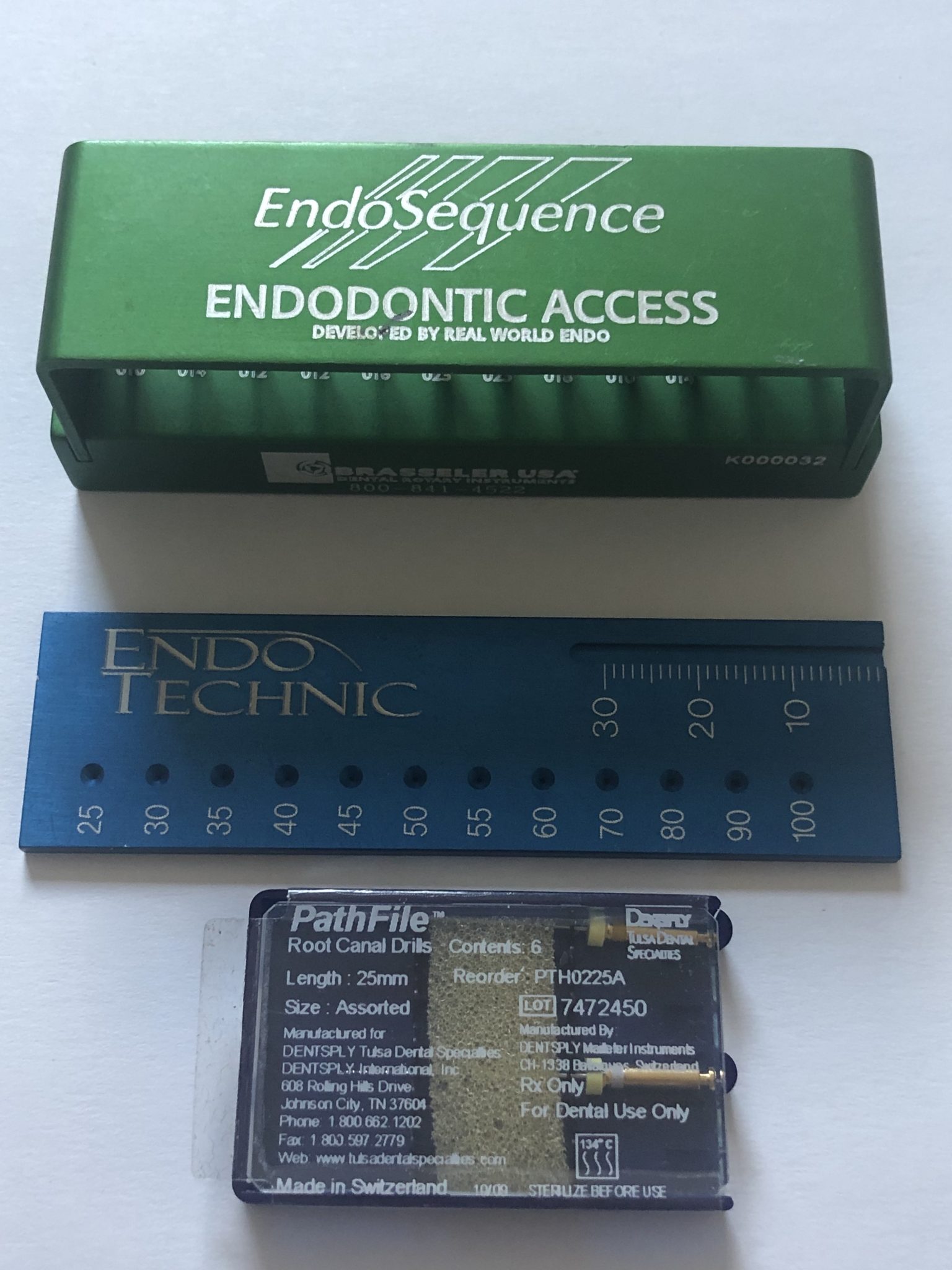 Lot Of Used Brasseler Endosequence Burs Blocks With Endo Ruler And 2 ...